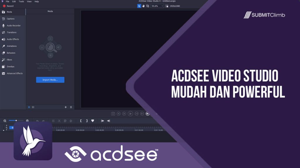 ACDSee Video Studio, Video Editing dan screen recorder.